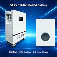 China 16.07kWh 51.2V 314Ah LiFePO4 Lithium Battery Pack with 5-10 Years Service Lifetime for Solar Energy Storage for sale