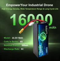 China 22.2V 16Ah 355Wh High‑Density Solid‑State Lithium‑ion Battery Pack OEM Factory Direct Supply UN38.3 Certified Rechargeable Power Battery For Heavy‑Lift Drones, Robotics & Industrial Mobile Equipment for sale