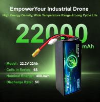 China Long Lasting Solid State Lithium Ion Battery Pack 22.2V 22Ah 488Wh High Energy Density Robust Safety Performance Original Factory Direct Wholesale For Drone Robot Industrial Mobile Power Equipment for sale