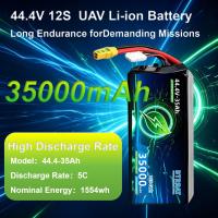 China 12S 44.4V 35Ah High Power Lithium Ion Battery Pack 5C Continuous Discharge Rechargeable Battery For Industrial UAV Mobile Energy System Power Equipment Factory Direct Shipment Excellent Safety Durable for sale
