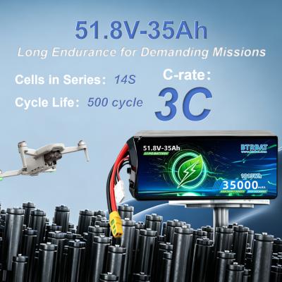 China 14S 51.8V 35Ah Lithium Ion Battery Pack 3C Continuous Discharge Current Cut Off 38.5V Rechargeable Battery For Electric Vehicle And Energy Storage Factory Wholesale High Safety Reliable Power Supply for sale