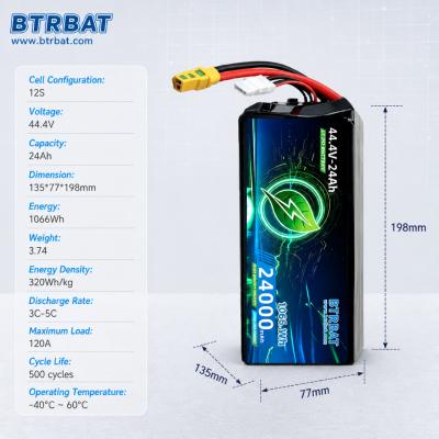 China 44.4V 24Ah 12S Lithium Battery Pack 3C Continuous Discharge 50.4V Charge Voltage 33V Cut Off Voltage Rechargeable Battery For Electric Vehicles Industrial Equipment Power Supply Factory Direct Supply for sale