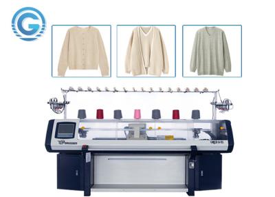 China Sports Cardigan Flat Bed Knitting Machine 8G 9G 10G 52 Inch Double System for sale