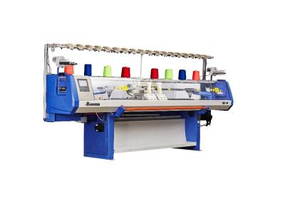 China Computerized Flat Collar Knitting Machine Fully Jacquard 12G 80 Inch Double Carriage for sale