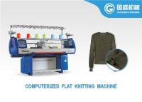 China Flat Bed Three System 14G Sweater Knitting Machine 44 Inch AC Servo for sale