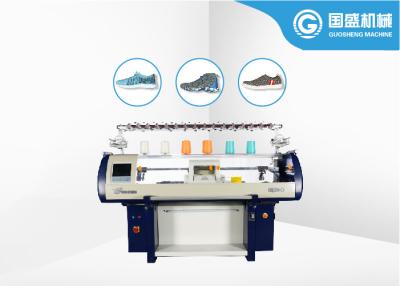 China LCD Display Computerized Shoe Upper Knitting Machine 36 Inch 12G 14G Three System for sale
