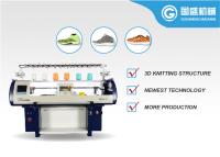 China Flat Bed Shoe Upper Knitting Machine 36 Inch 12G 14G Three System Single Carriage for sale
