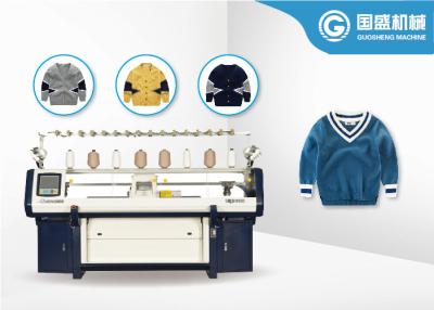 China Double System Intarsia Computerized Flat Bed Knitting Machine 52 Inch 220V for sale