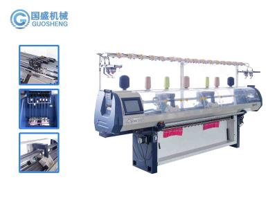China Double Carriage Jacquard 16G Collar Knitting Machine T Shirt Single System for sale