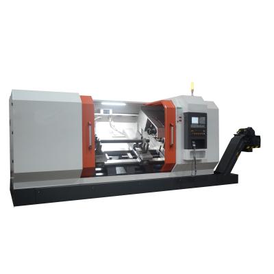 China Industrial Strength Dual Spindle Inclined Bed Machine For Long Range Work for sale