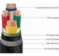 China Supply Factory price 0.6/1KV 5x4mm2 Copper CONDUCTOR SWA steel wire PVC insulated power cable for sale