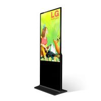 China 100 Inch Floor Standing Digital Signage Cms Free Standing Kiosk Smart Tempered Glass for sale