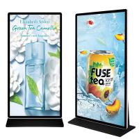 China 100 Inch Floor Standing Digital Signage Cms Free Standing Kiosk Smart Tempered Glass for sale