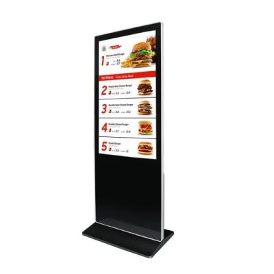 China 65 Inch Digital Signage Menu Boards Square Self Service Kiosk For Restaurants Ordering for sale