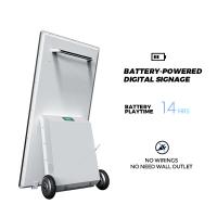 China 43inch Outdoor Digital Poster Kiosk Waterproof Touch Screen Battery Powered 24V 1500nits for sale
