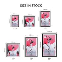 China big screen digital screen photo frame 27 inch digital Smart For Photography Dark Wood for sale