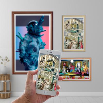 China big screen digital screen photo frame 27 inch digital Smart For Photography Dark Wood for sale
