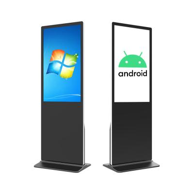 China 55 Inch Floor Standing Display Digital Signage Board Lcd Advertising Totem Kiosk Wifi for sale