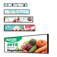 China Ultra Wide Stretch Display Digital Signage Bar Shelf Edge LCD Display Screen 60cm 25.5