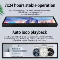 China 29 Inch Stretched LCD Display Panel Supermarket Ultra Wide Monitor Shelf Edge for sale
