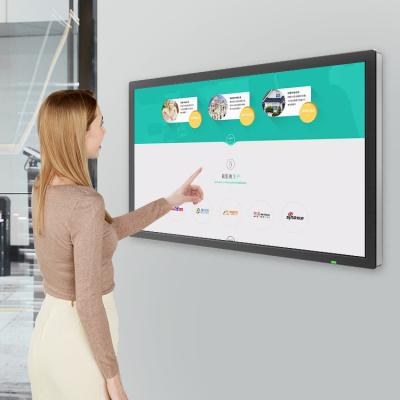 China Gas Station Commercial Monitors Digital Signage Multi Touch Screen 65