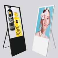 China LCD Digital Poster Board For Students floor standing digital signage Removable Wheel for sale