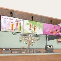 China 40 Inch Wall Mounted Digital Signage Restaurant Menu Display Boards Lcd Split Screen Tv for sale
