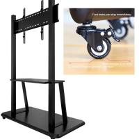 China 32 40 43 50 55 58 65 75 85 86 98 100 110 Inch Interactive Flat Panel Smart White Board TV Mobile Stand With Wheels for sale