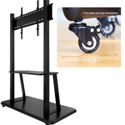 China 32 40 43 50 55 58 65 75 85 86 98 100 110 Inch Interactive Flat Panel Smart White Board TV Mobile Stand With Wheels for sale