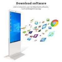 China LCD Display Indoor Android Advertising TV Digital Signage Totem Floor Stand 55In for sale