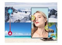 China 43 Inch Ultrathin Lcd Screen Double Side Roof Ceiling Advertising Display For Shop Window for sale