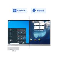 China 75 Inch All In One PC Smart Interactive Whiteboard 4k Touch Screen Panel For School for sale