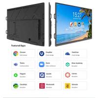 China 75 Inch All In One PC Smart Interactive Whiteboard 4k Touch Screen Panel For School for sale