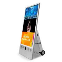 China Ip65 Movable A Board Poster , 50Ah Battery Powered Lcd Portable Digital Signage for sale