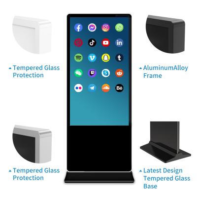 China Indoor Floor Stand Wifi Digital Signage Kiosk , 65 Inch Lcd Advertising Player for sale