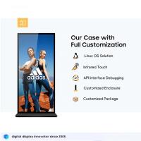 China 75 Inch Full Screen Indoor 4K Ads Display Floor Standing Advertising Player Info Poster WIFI Android LCD Digital Signage for sale