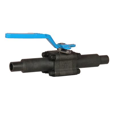 China 3 Piece Extend Floating Type Ball Valve NPS 1/2