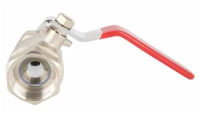 China Manual Bypass Floating Type Ball Valve Full Port Nickel Plated Brass Material for sale