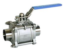 China Sanitary Floating Type Ball Valve With Locking Device Adjustable Stem Packing for sale