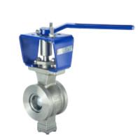 China Manual Segmented Ball Control Valve Reduce Bore Integral Body Design for sale