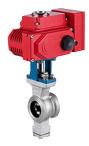 China Solenoid Power V Port Segment Valve / V Port Control Valve Ball Structure for sale