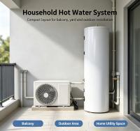 China Low Noise Air Source Heat Pump Water Heater 150L/260L Tank 1HP/2HP Compressor Fluorine Cycle Energy Saving Hot Water System for sale