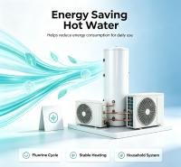 China Low Noise Air Source Heat Pump Water Heater 150L/260L Tank 1HP/2HP Compressor Fluorine Cycle Energy Saving Hot Water System for sale