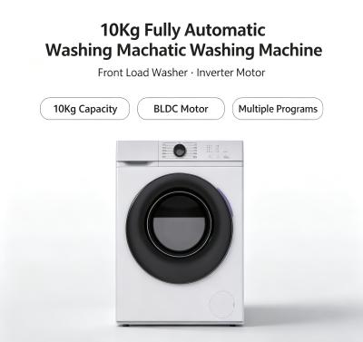 China 10KG High Capacity Front Load Washing Machine Fully Automatic BLDC Motor Multi Function Laundry Washer For Home Apartment for sale
