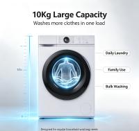 China 10KG High Capacity Front Load Washing Machine Fully Automatic BLDC Motor Multi Function Laundry Washer For Home Apartment for sale