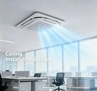 China Cloud Series Commercial Central Air Conditioner 24000-48000 BTU 4 Way Ceiling Mounted Inverter Split AC With Auto Clean 8 Way Airflow for sale