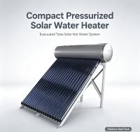 China Pressurized Evacuated Tube Solar Water Heater Stainless Steel Solar Hot Water System For Household Roof Installation for sale