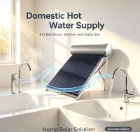 China Pressurized Evacuated Tube Solar Water Heater Stainless Steel Solar Hot Water System For Household Roof Installation for sale