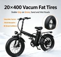 China Adult Foldable 20 Inch Fat Tire Electric Bike 500W Motor 48V 15Ah Detachable Battery / Hydraulic Shock Absorption for sale