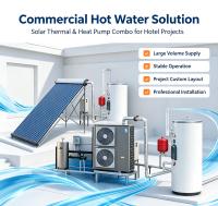 China Split Solar Heat Pump Water Heater , Solar Thermal Collector + Air Source Heat Pump Combined Hot Water System for sale
